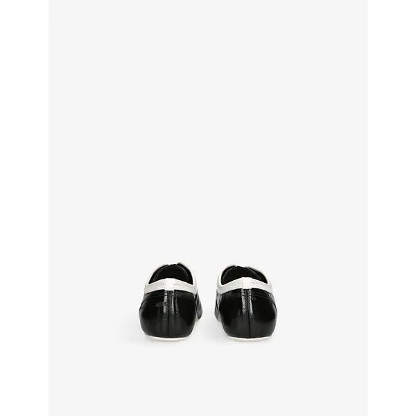 Dries Van Noten Flat Slim Leather Trainers - Black
