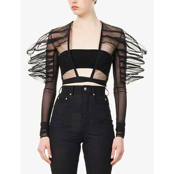 Rick Owens Rhino Structured Sheer Top