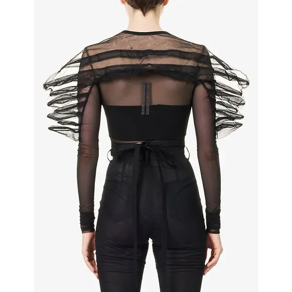 Rick Owens Rhino Structured Sheer Top
