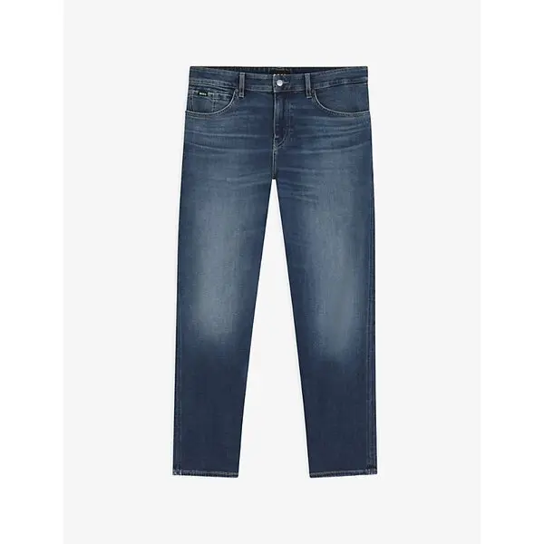 BOSS Maine Regular-fit Stretch-denim Jeans - Navy