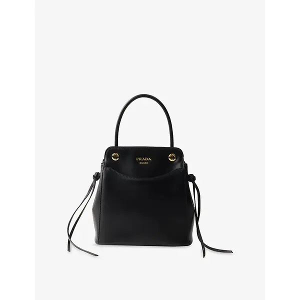 Prada Carry Mini Leather Top-handle Bag - Black