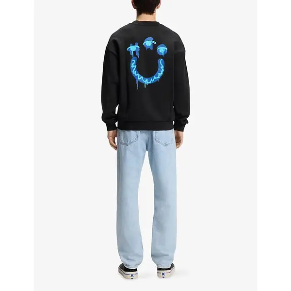 Hugo Brand-print Cotton-terry Sweatshirt