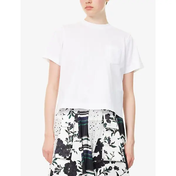 Sacai Patch-pocket Boxy Cotton T-shirt