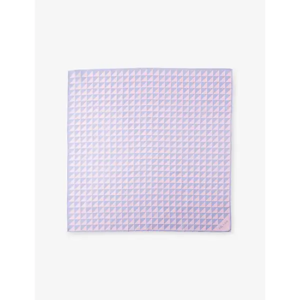 Prada Printed Silk-twill Scarf - Pink