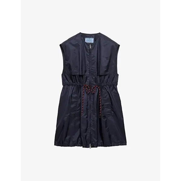 Prada Re-nylon Light Sleeveless Woven Mini Dress