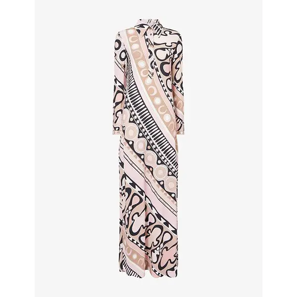 Emilio Pucci Printed Woven Maxi Dress - Nude