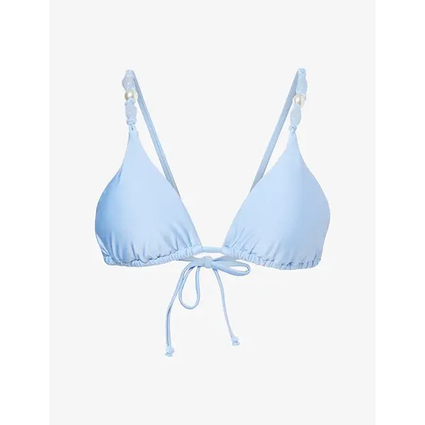 Seafolly Palermo Triangle Bikini Top - Powder Blue
