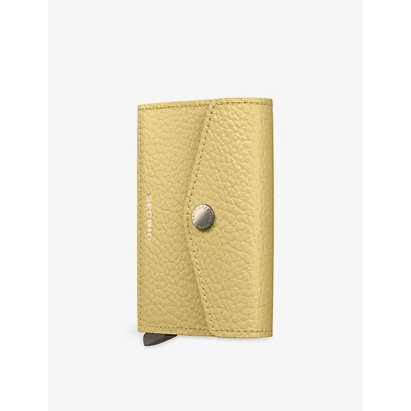 SECRID Envelope Pebble Leather Wallet - Butter Yellow