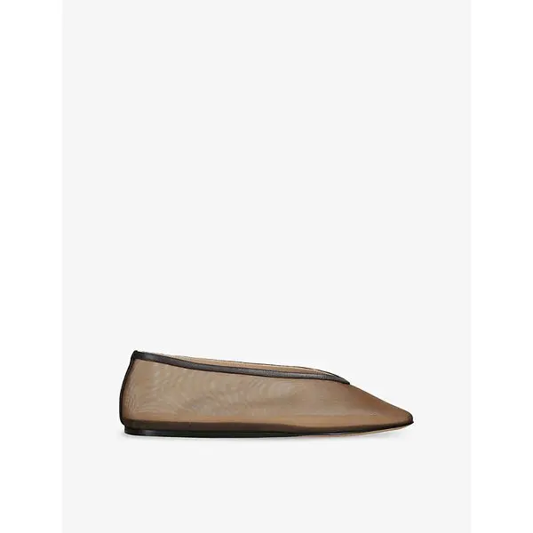 Le Monde Beryl Luna Mesh Flat Ballerinas - Brown