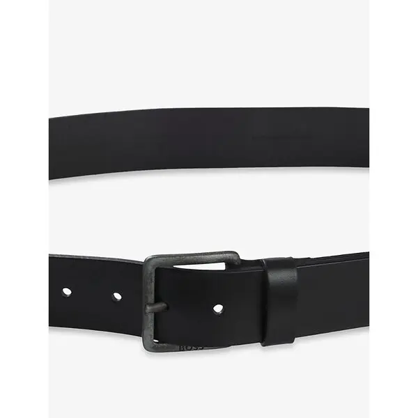 BOSS Logo-buckle Leather Belt
