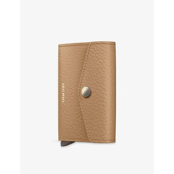 SECRID Envelope Pebble Leather Wallet - Cappuccino