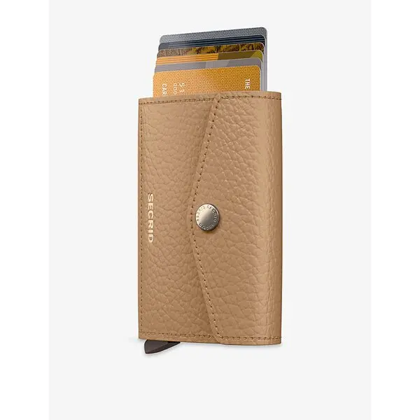 SECRID Envelope Pebble Leather Wallet - Cappuccino