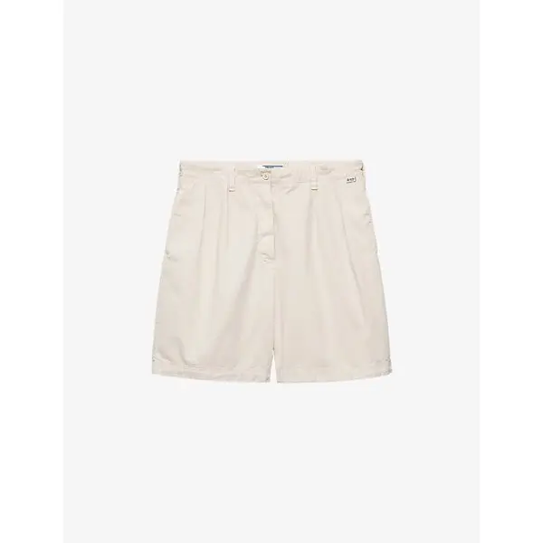 Prada Cotton-garbadine Bermuda Shorts - Neutral