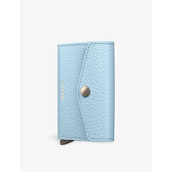 SECRID Envelope Pebble Leather Wallet - Ice Blue