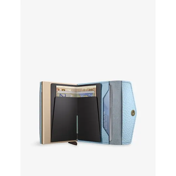 SECRID Envelope Pebble Leather Wallet - Ice Blue