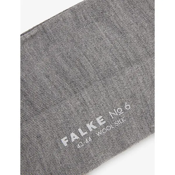 Falke No 9 Crew-length Wool-blend Socks - Light Grey Melange