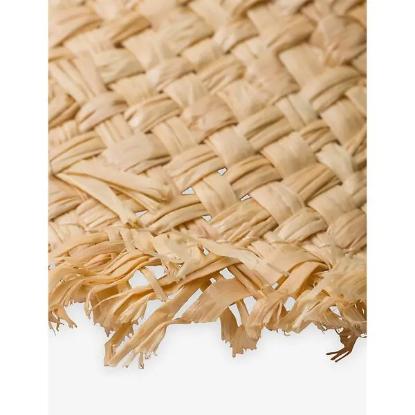 Prada Logo Raffia Baseball Cap - Neutral