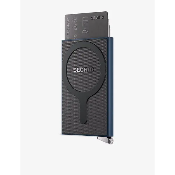 SECRID Cardprotector+ Fluted For Magsafe Aluminium Wallet - Navy