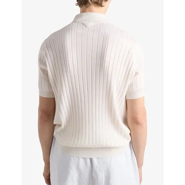 Prada Regular-fit Cashmere And Silk-blend Polo Shirt