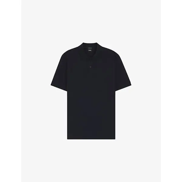 BOSS Pallas Logo-embroidered Cotton-piqué Polo Shirt - Dark Blue