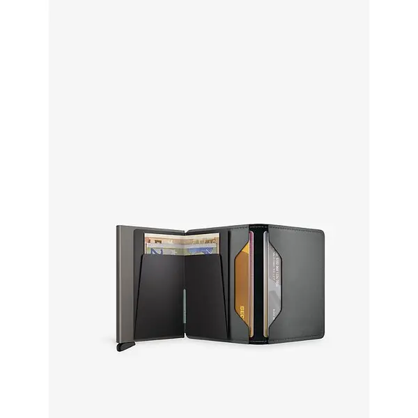 SECRID Slimwallet Matte Satin Leather Wallet - Steel