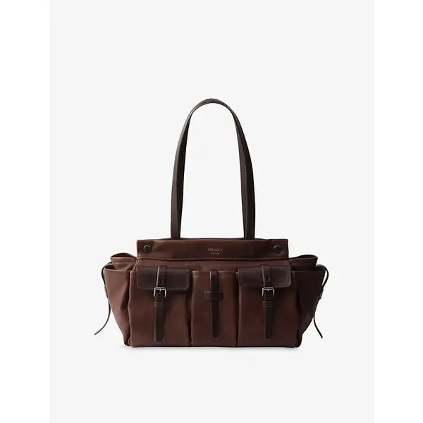 Prada Leather Tote Bag - Brown