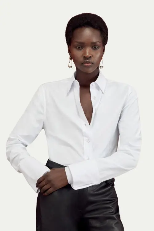 Karen Millen Cotton Woven Button-down Shirt