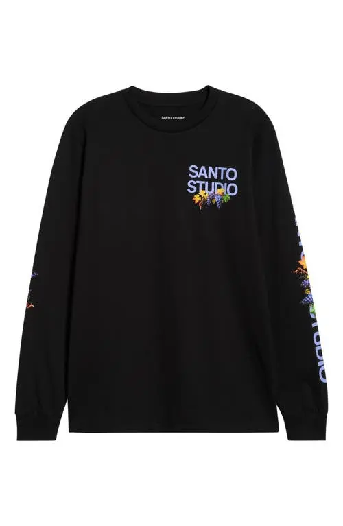 SANTO STUDIO X Luke Rockhold Timing Long Sleeve Graphic T-shirt - Black
