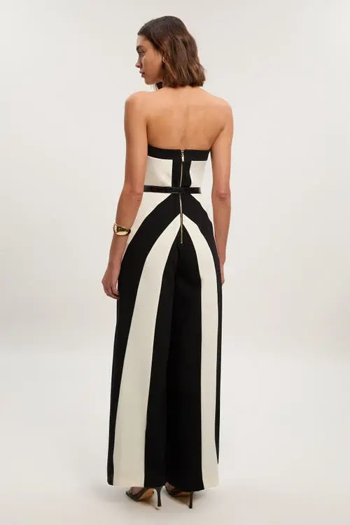 Karen Millen Colour Block Bandeau Jumpsuit