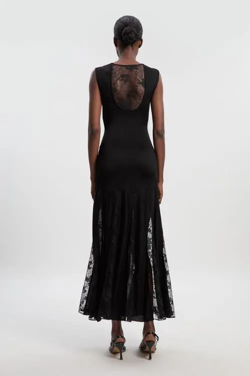 Karen Millen Slinky Lace Knit Maxi Dress