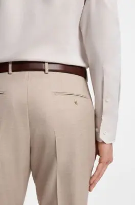 BOSS Slim-fit Shirt In Italian-made Structured Cotton