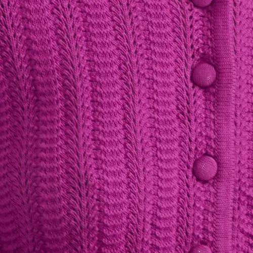 Chinti & Parker Cotton Crochet Cardigan - Magenta