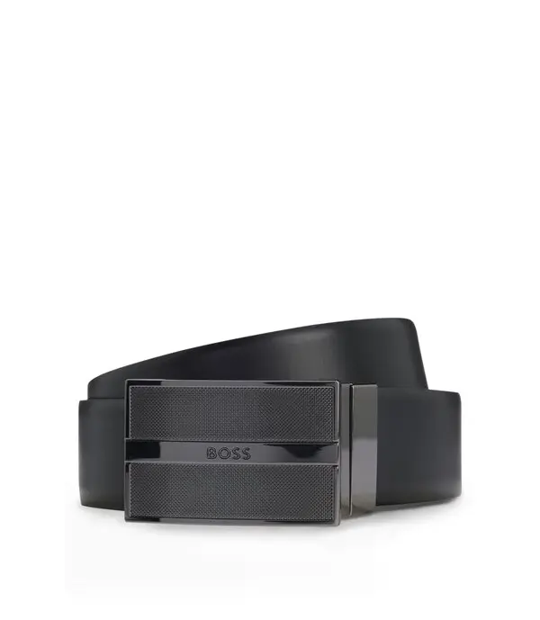 BOSS Reversible Italian Leather Belt - Black