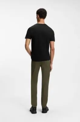 BOSS Porsche X Mercerized-cotton T-shirt With Reflective Branding - Black