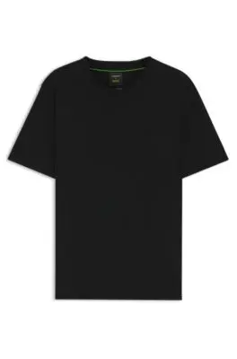 BOSS Porsche X Mercerized-cotton T-shirt With Reflective Branding - Black