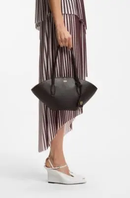 BOSS Tote Bag With Monogram Key Ring - Dark Brown