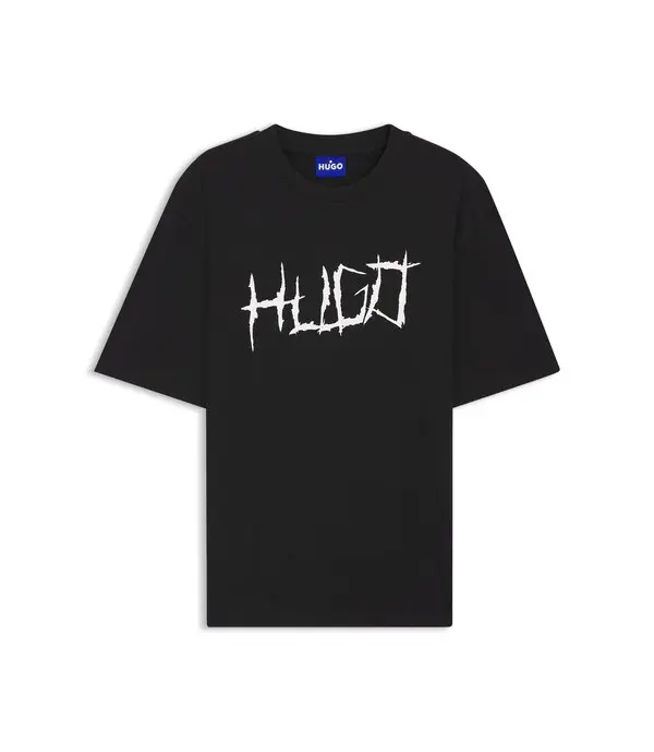 Hugo Logo-artwork T-shirt In Cotton Jersey