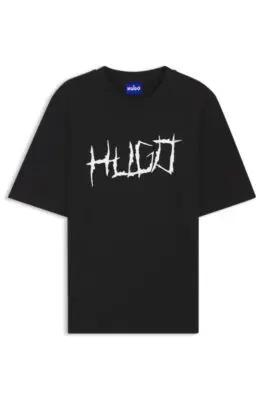 Hugo Logo-artwork T-shirt In Cotton Jersey
