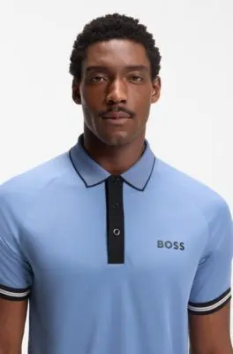 BOSS Active Slim-fit Polo Shirt With Moisture Management