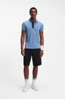 BOSS Active Slim-fit Polo Shirt With Moisture Management