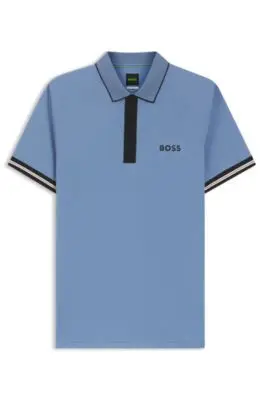BOSS Active Slim-fit Polo Shirt With Moisture Management