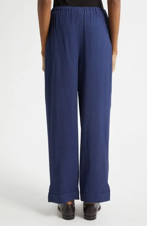Emporio Armani Micro Leopard Spot Jacquard Wide Leg Pants