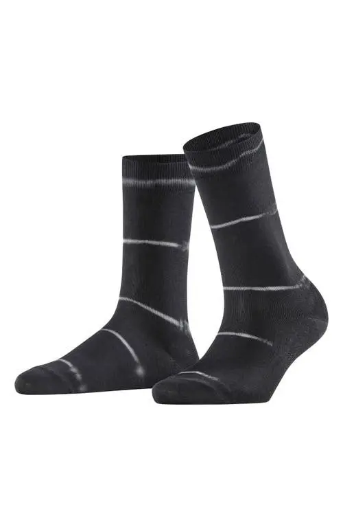 Falke Wave Bond Organic Cotton Blend Crew Socks - Black