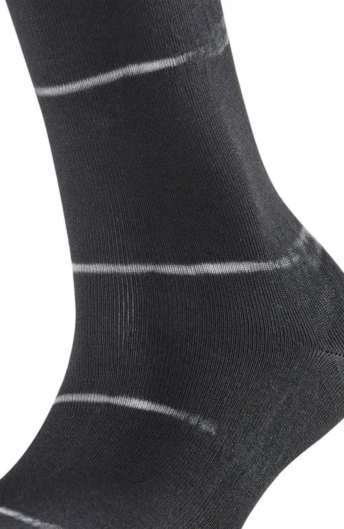 Falke Wave Bond Organic Cotton Blend Crew Socks - Black