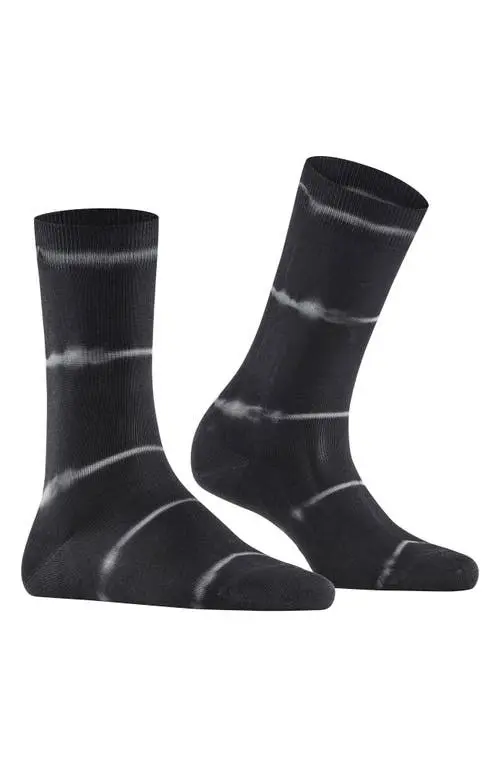 Falke Wave Bond Organic Cotton Blend Crew Socks - Black