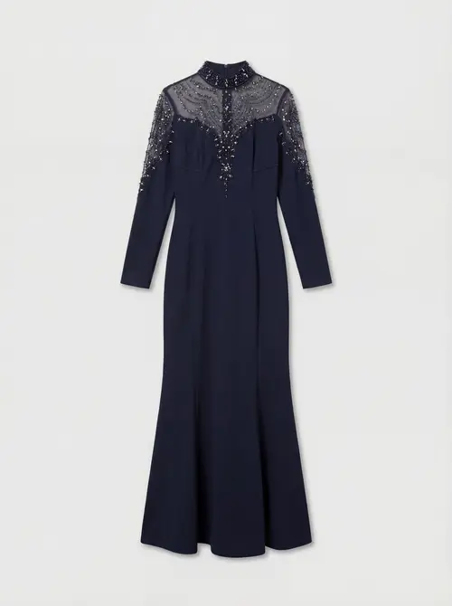 Karen Millen Petite Crystal Embellished Maxi Dress