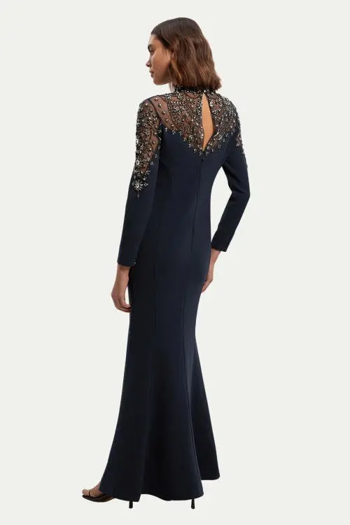 Karen Millen Petite Crystal Embellished Maxi Dress