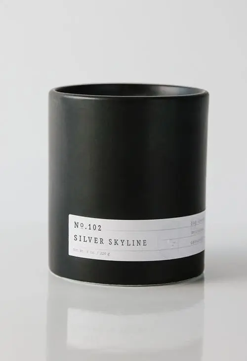 AERANGIS No. 102 Silver Skyline Scented Candle - Black