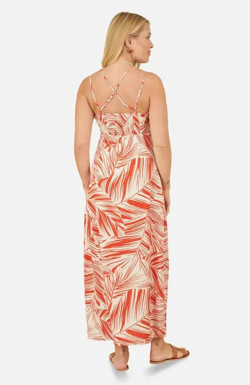 YUMI Sleeveless V-neck Maxi Dress