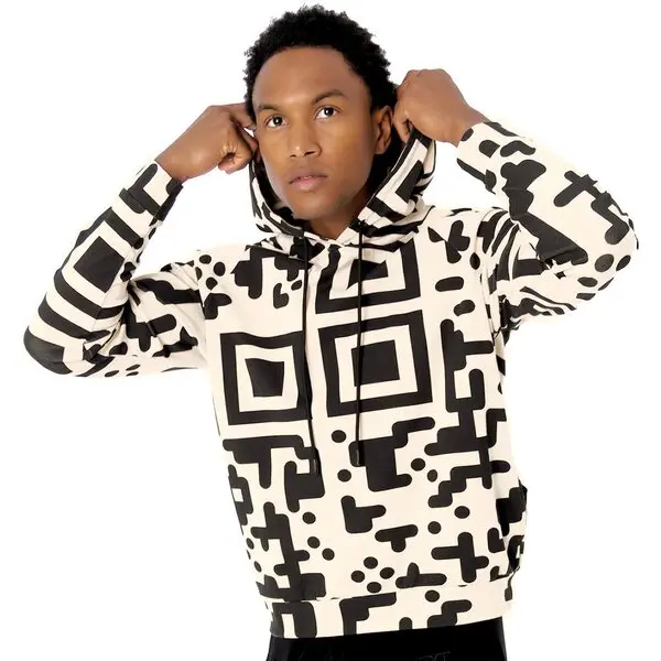 DAI MODA Qr Code Graphic Hoodie